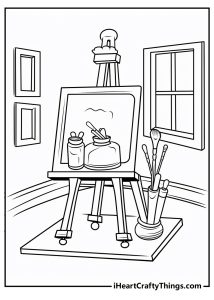 Painting Coloring Pages (100% Free Printables)