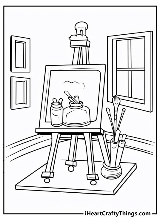 Painting Coloring Pages (100% Free Printables)