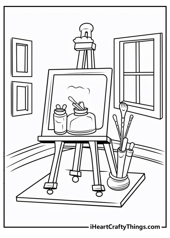 Painting Coloring Pages (100% Free Printables)