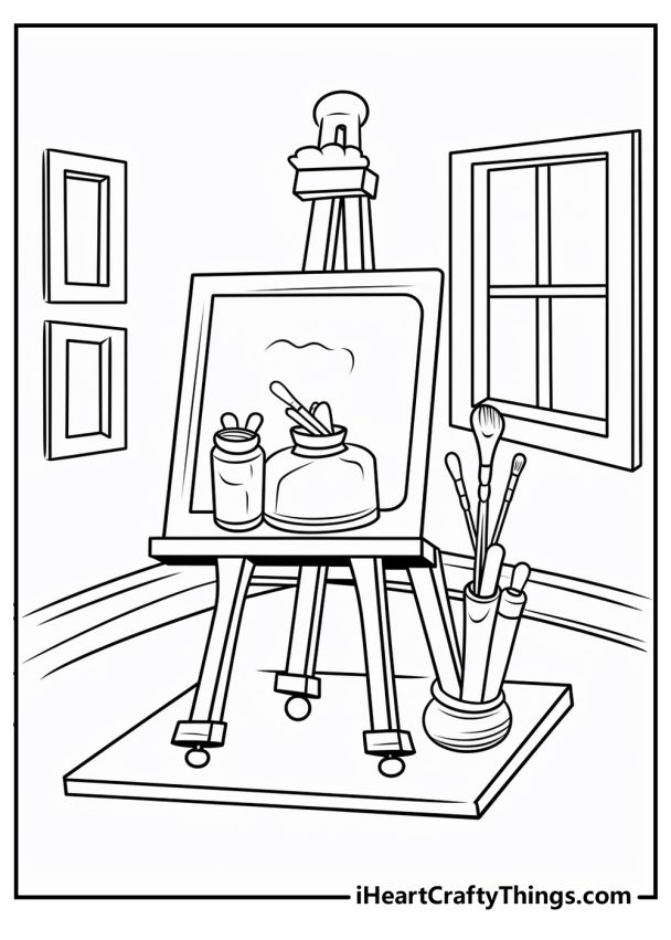 Painting Coloring Pages (100% Free Printables)