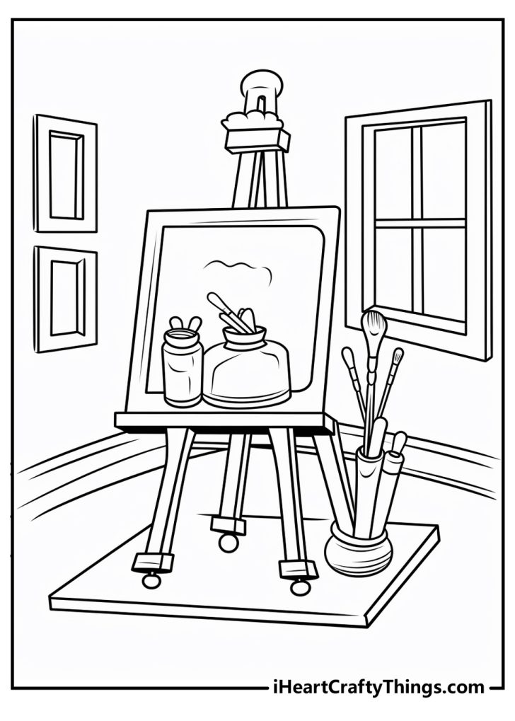 Painting Coloring Pages (100% Free Printables)