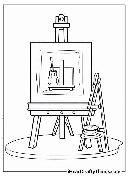 Painting Coloring Pages (100% Free Printables)