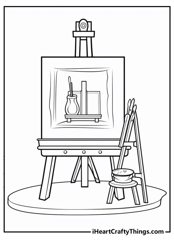Painting Coloring Pages (100% Free Printables)