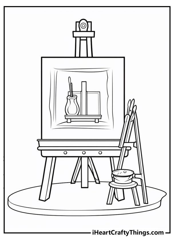 Painting Coloring Pages (100% Free Printables)