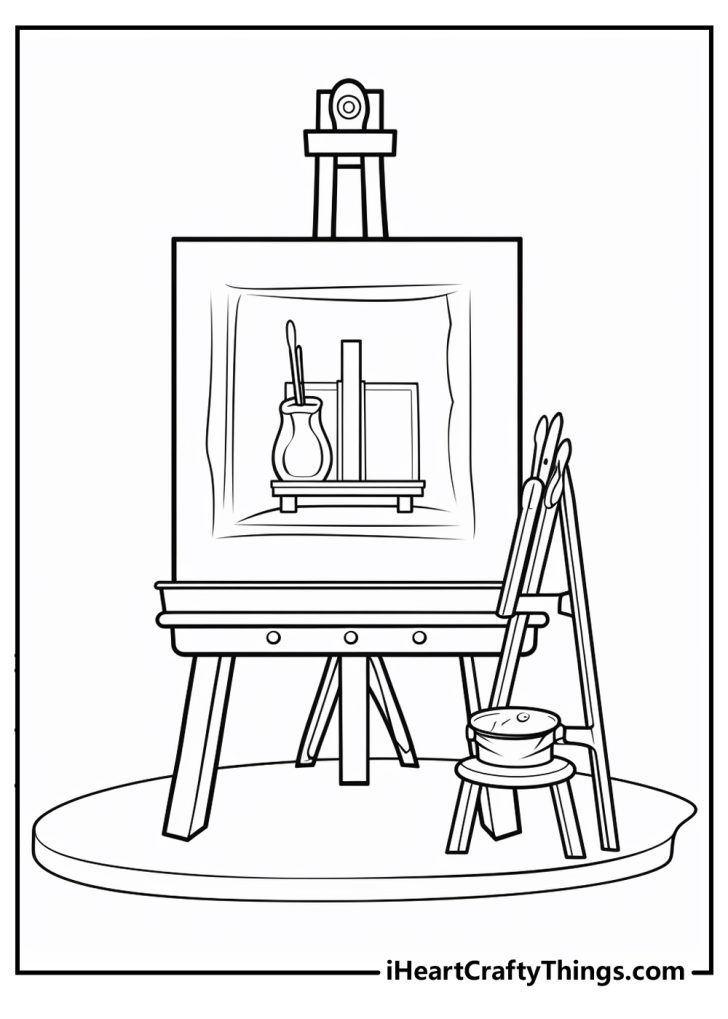 Painting Coloring Pages (100% Free Printables)