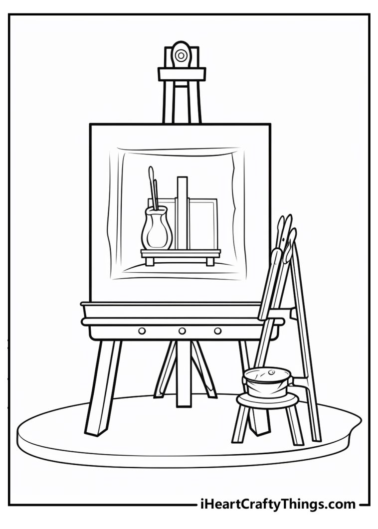 Painting Coloring Pages (100% Free Printables)