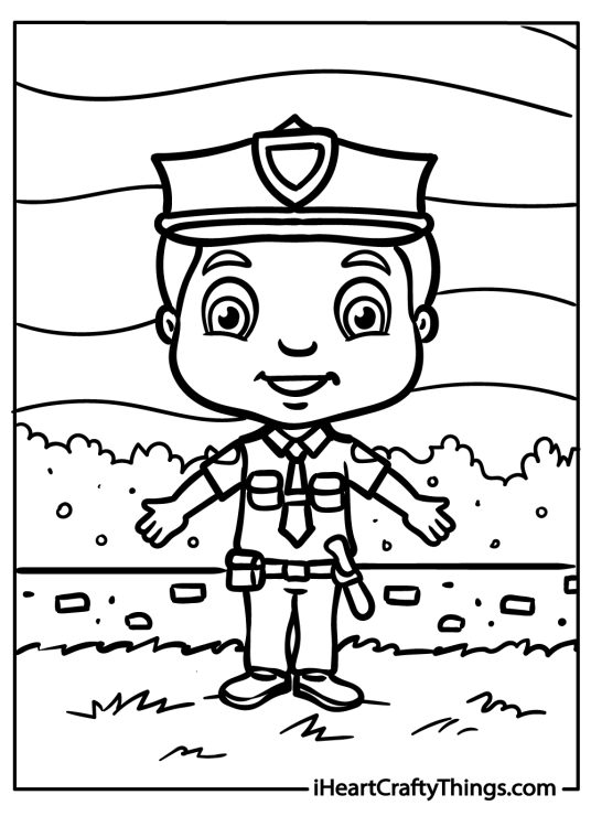 50+ Police Coloring Pages (100% Free PDF Printables)