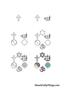 Religious Symbols Drawing - How To Draw Religious Symbols Step By Step