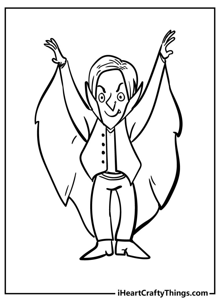 Vampire Coloring Pages (100% Free Printables)