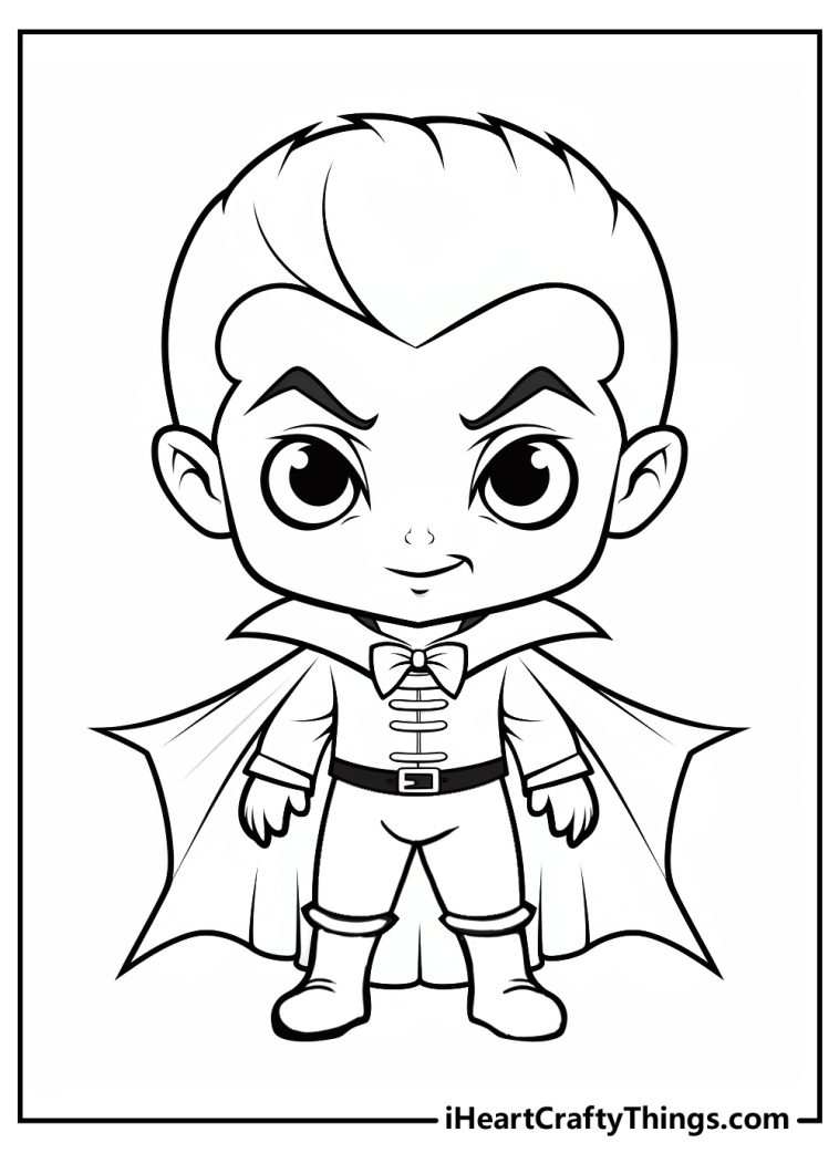 15 Vampire Coloring Pages (100% Free Printables)