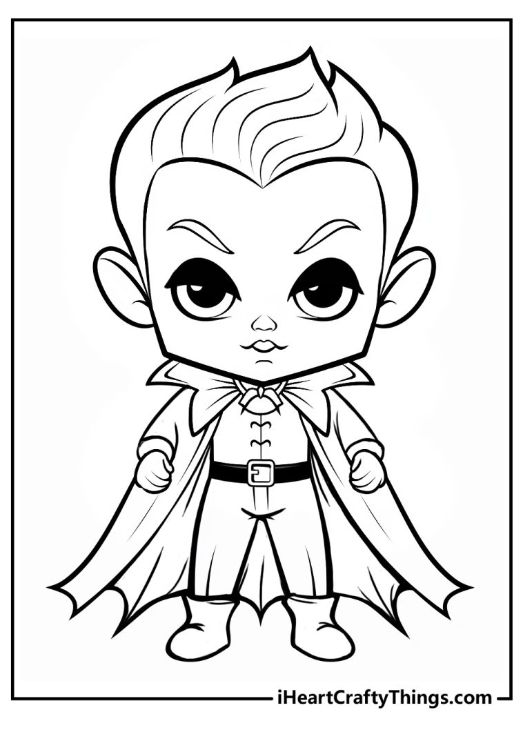 15 Vampire Coloring Pages (100% Free Printables)