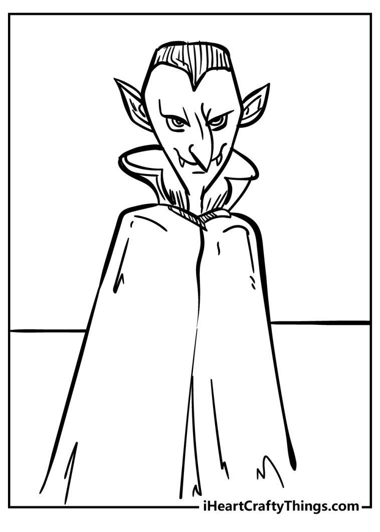 15 Vampire Coloring Pages (100% Free Printables)