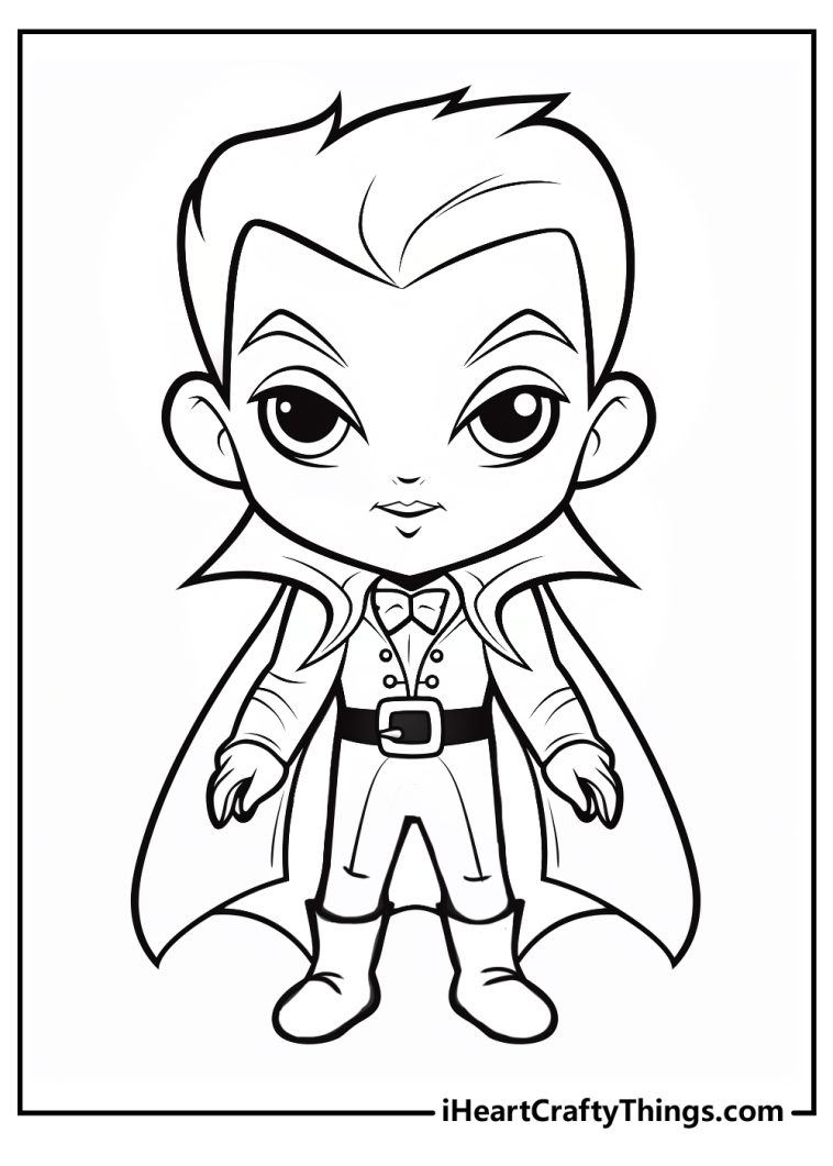 15 Vampire Coloring Pages (100% Free Printables)