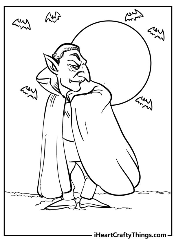 15 Vampire Coloring Pages (100% Free Printables)