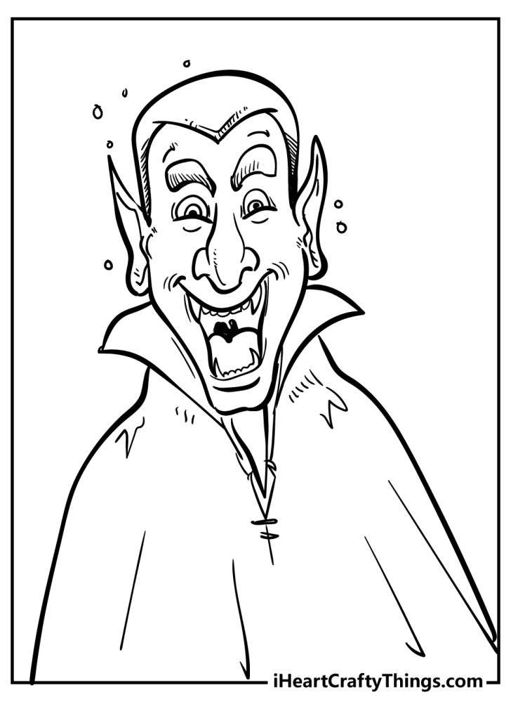 15 Vampire Coloring Pages (100% Free Printables)