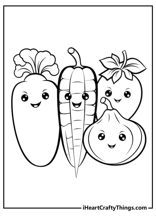 Vegetable Coloring Pages (15 Free Printables)