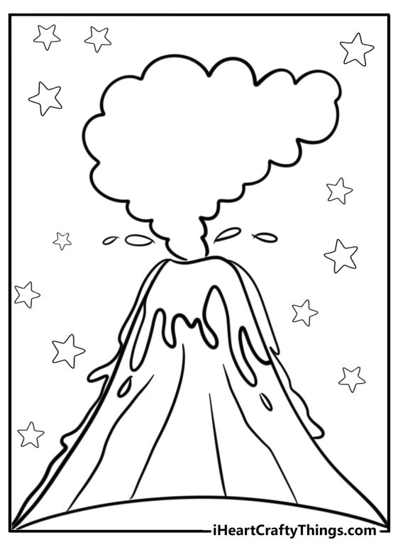 20 Volcano Coloring Pages (100% Free Printables)