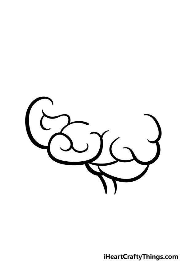 Cartoon Brain Drawing - How To Draw A Cartoon Brain Step By Step