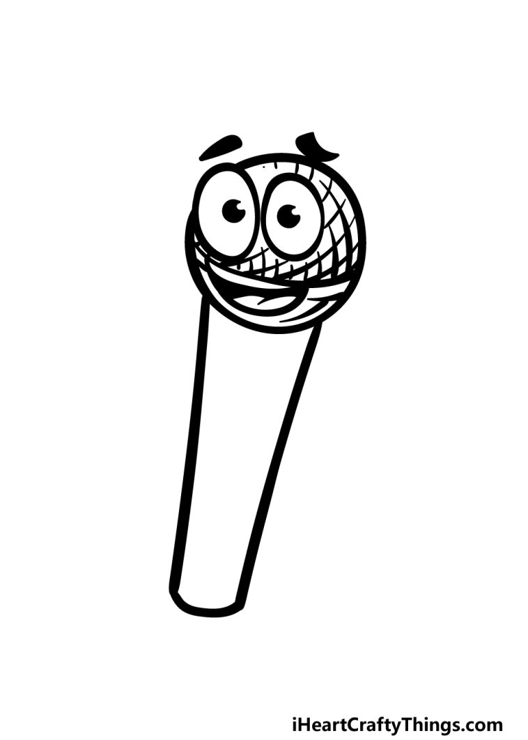 Cartoon Microphone Drawing - How To Draw A Cartoon Microphone Step By Step