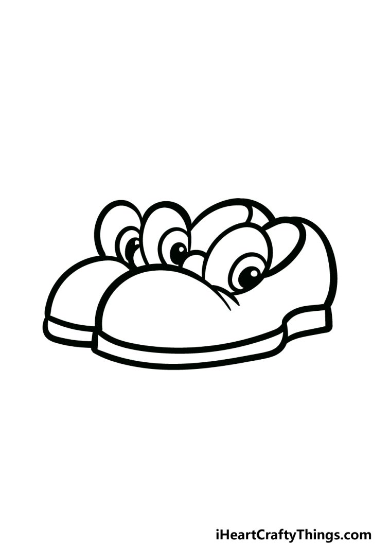 Cartoon Shoes Drawing - How To Draw Cartoon Shoes Step By Step