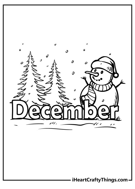 15 December Coloring Pages (Printable Free PDFs For Kids)
