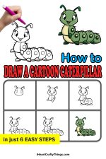 Cartoon Caterpillar Drawing - How To Draw A Cartoon Caterpillar Step By ...
