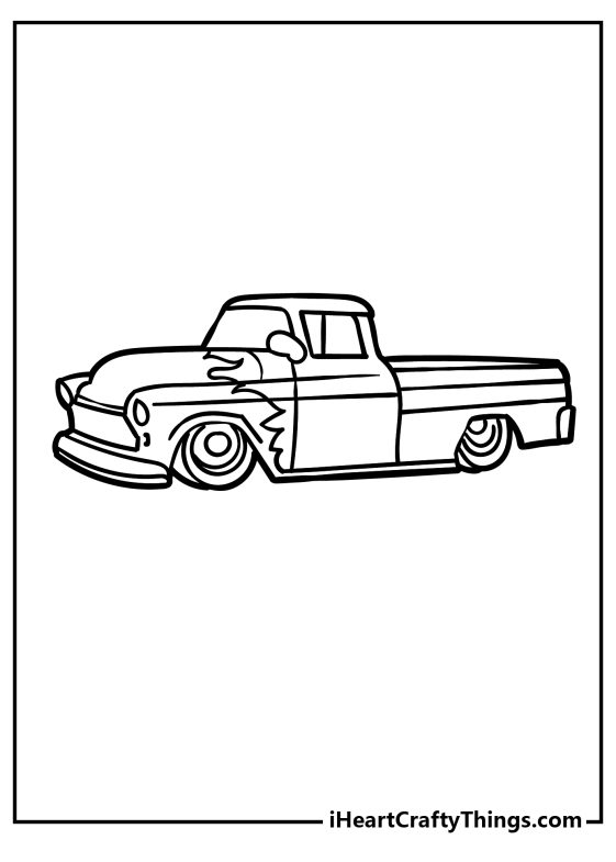 Hot Rod Coloring Pages (100% Free Printables)
