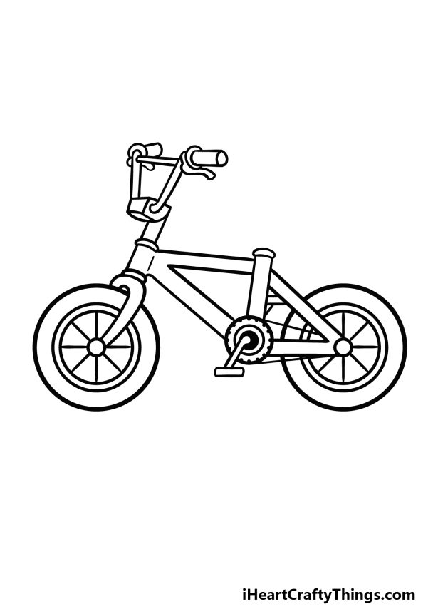 Cartoon Bike Drawing - How To Draw A Cartoon Bike Step By Step