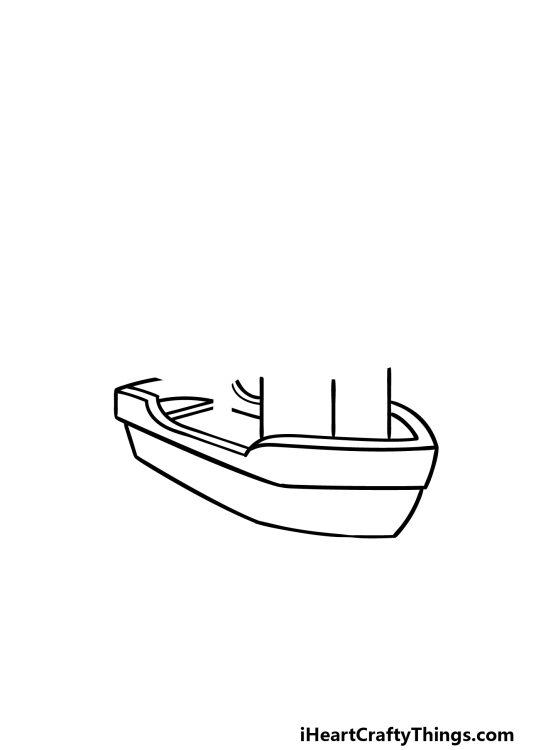 Cartoon Boat Drawing - How To Draw A Cartoon Boat Step By Step