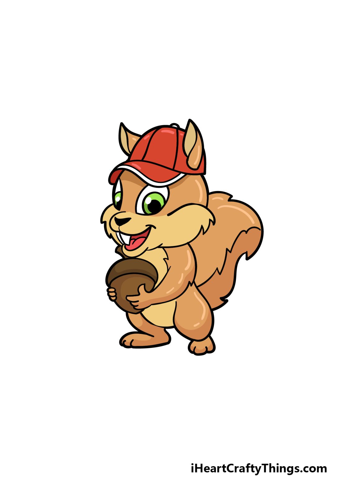 Cartoon Chipmunk Drawing - How To Draw A Cartoon Chipmunk Step By Step