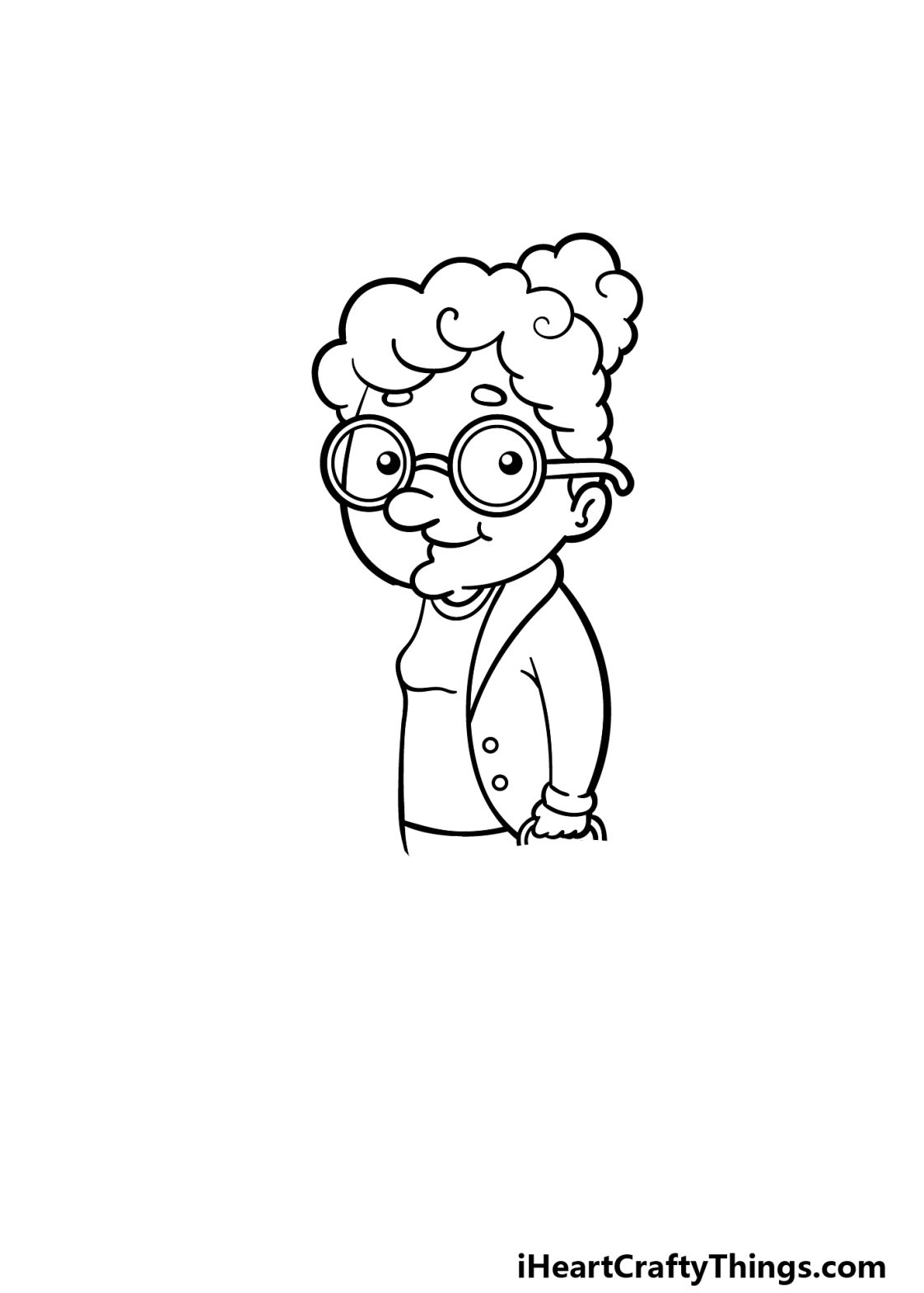 Cartoon Grandma Drawing - How To Draw A Cartoon Grandma Step By Step