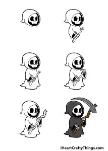Cartoon Death Drawing - How To Draw A Cartoon Death Step By Step