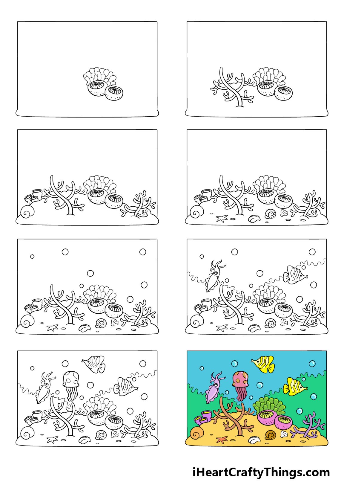 Cartoon Ocean Drawing - How To Draw A Cartoon Ocean Step By Step