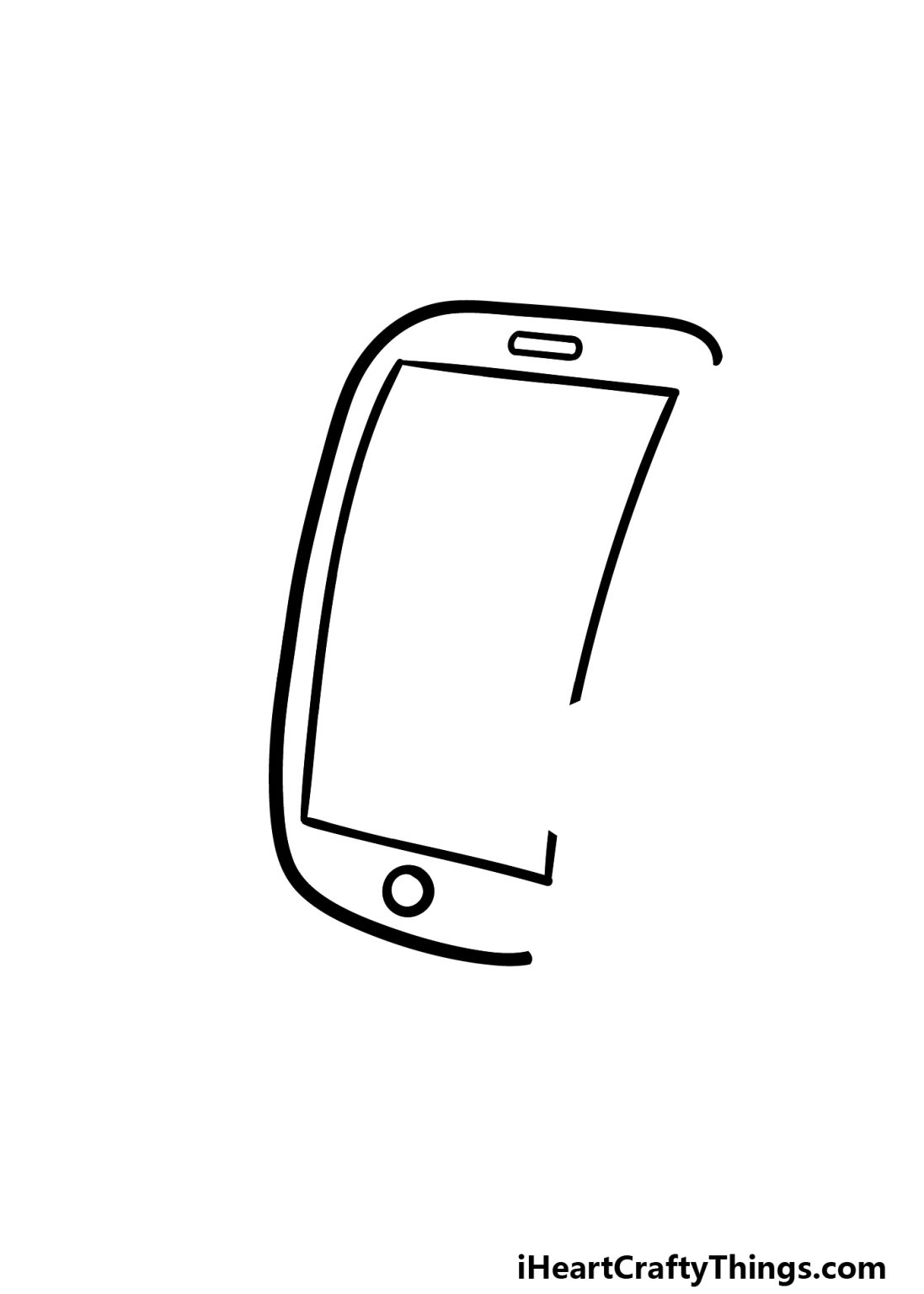 Cartoon Phone Drawing - How To Draw A Cartoon Phone Step By Step