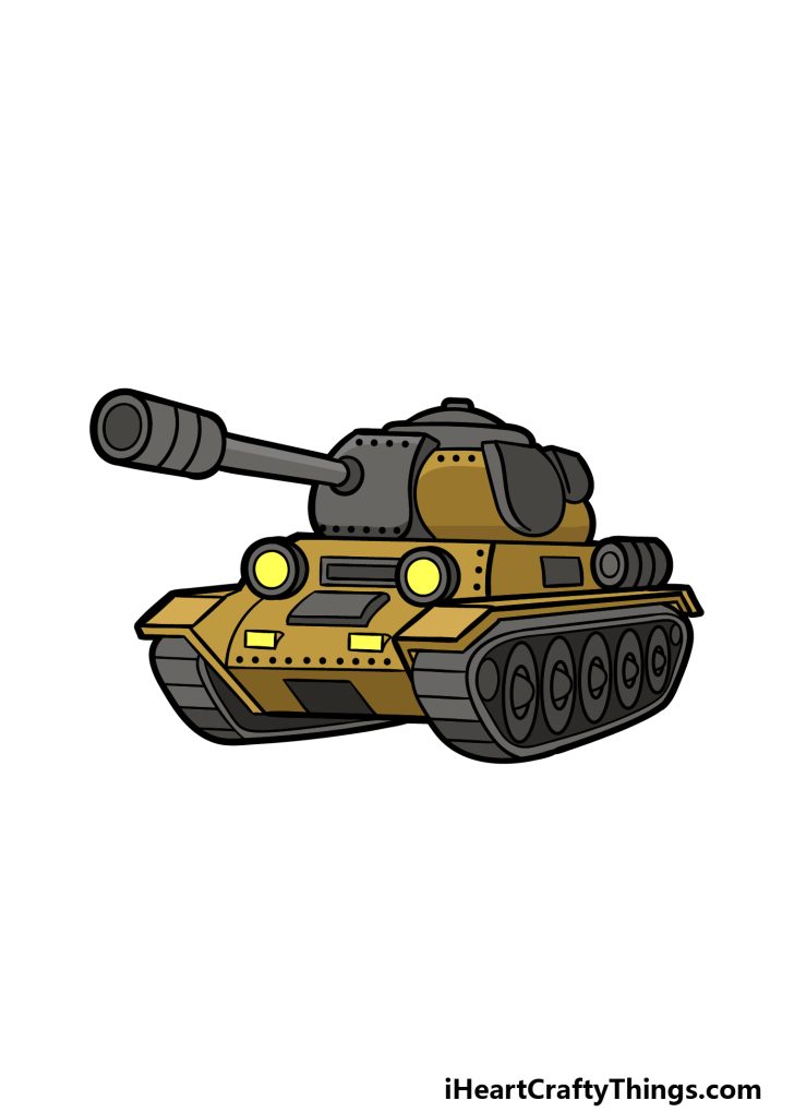 Cartoon Tank Drawing - How To Draw A Cartoon Tank Step By Step