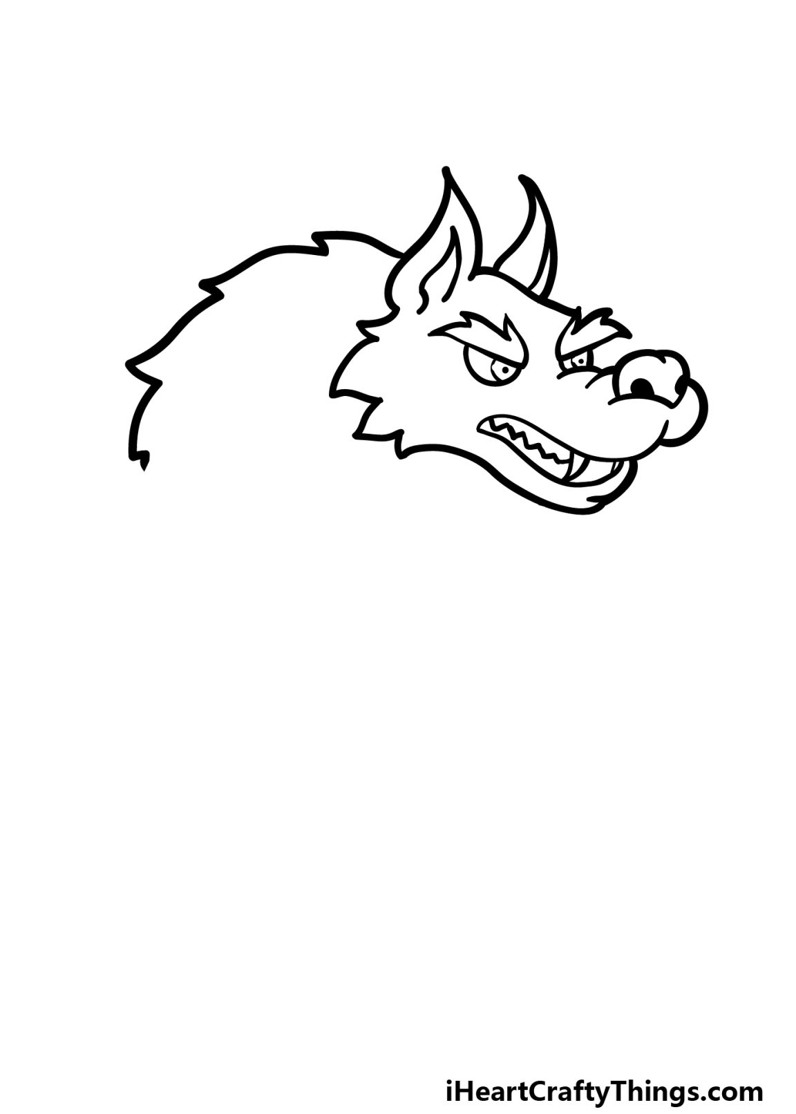 Cartoon Werewolf Drawing - How To Draw A Cartoon Werewolf Step By Step