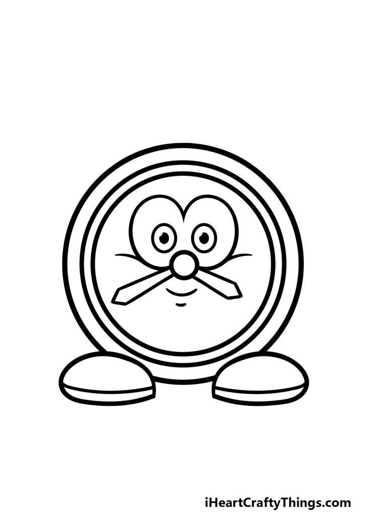 Cartoon Clock Drawing - How To Draw A Cartoon Clock Step By Step