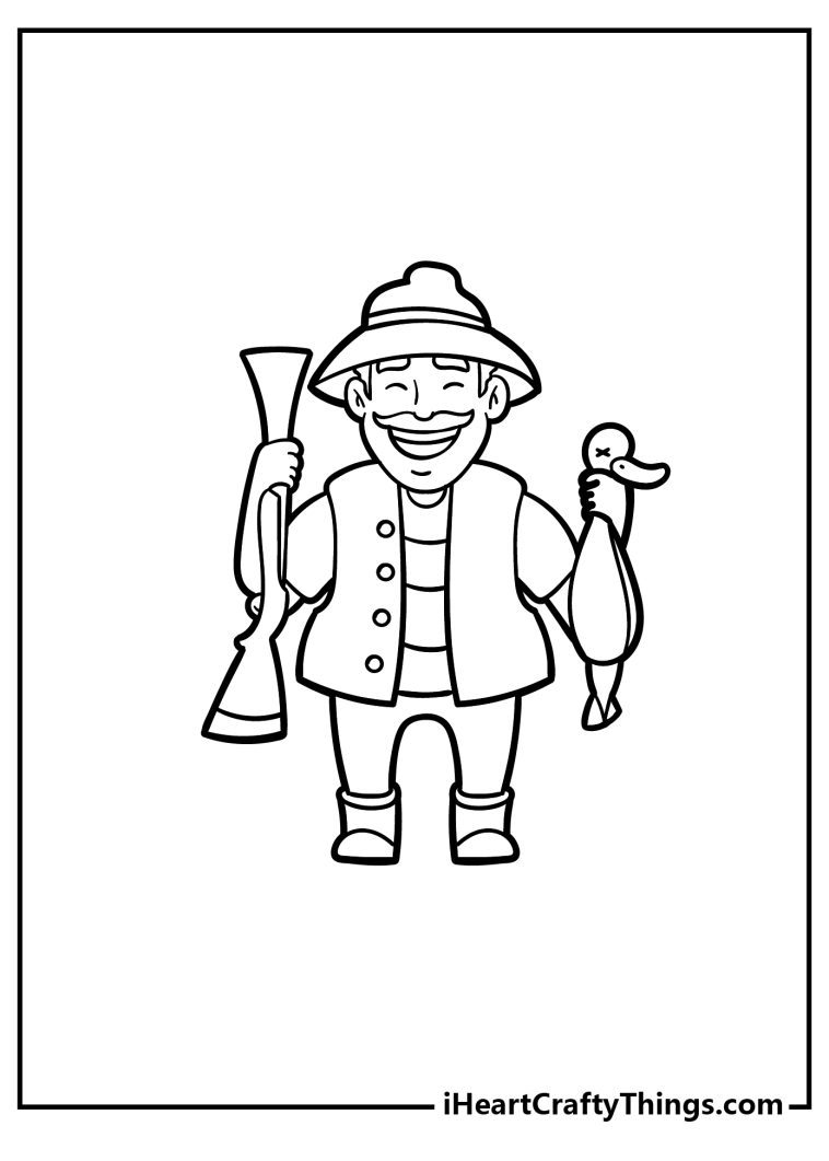 Hunting Coloring Pages (100% Free Printables)