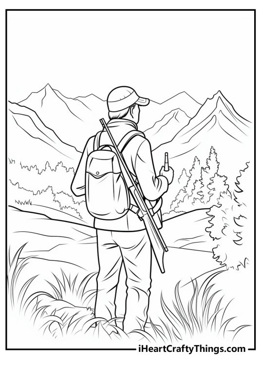 Hunting Coloring Pages (100% Free Printables)