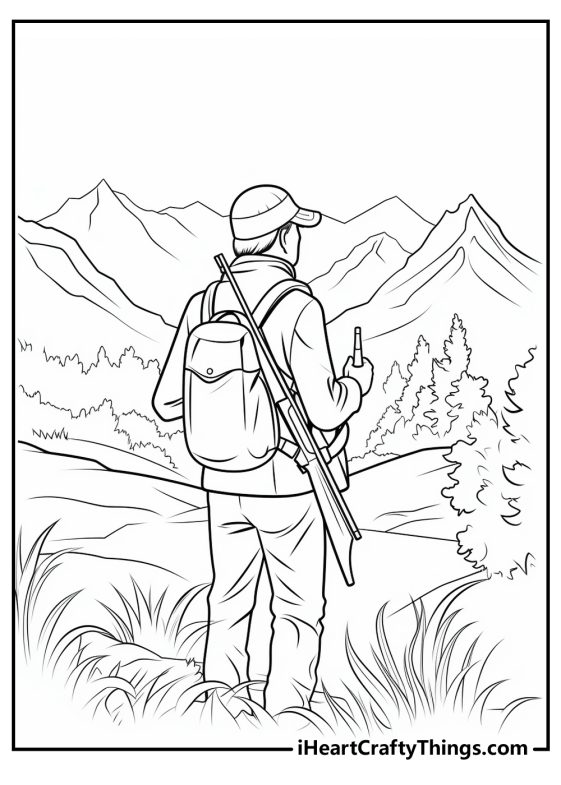Hunting Coloring Pages (100% Free Printables)