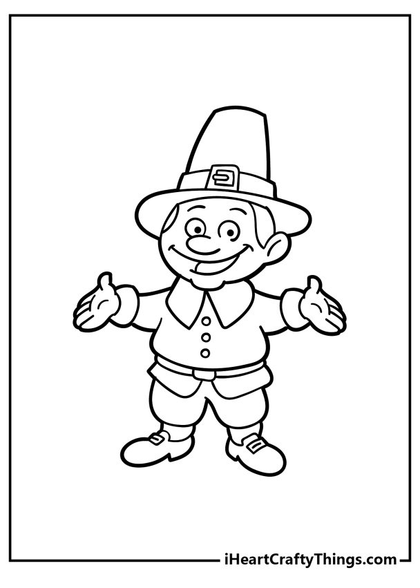25 Pilgrim Coloring Pages (Printable Free To Download PDF)