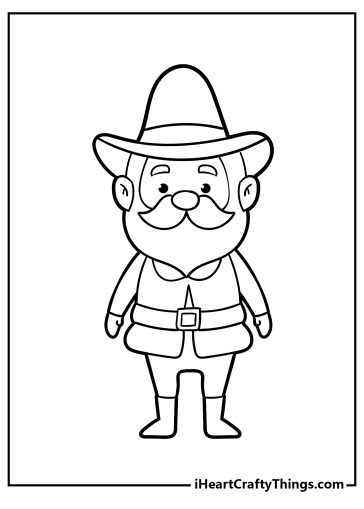 25 Pilgrim Coloring Pages (Printable Free To Download PDF)