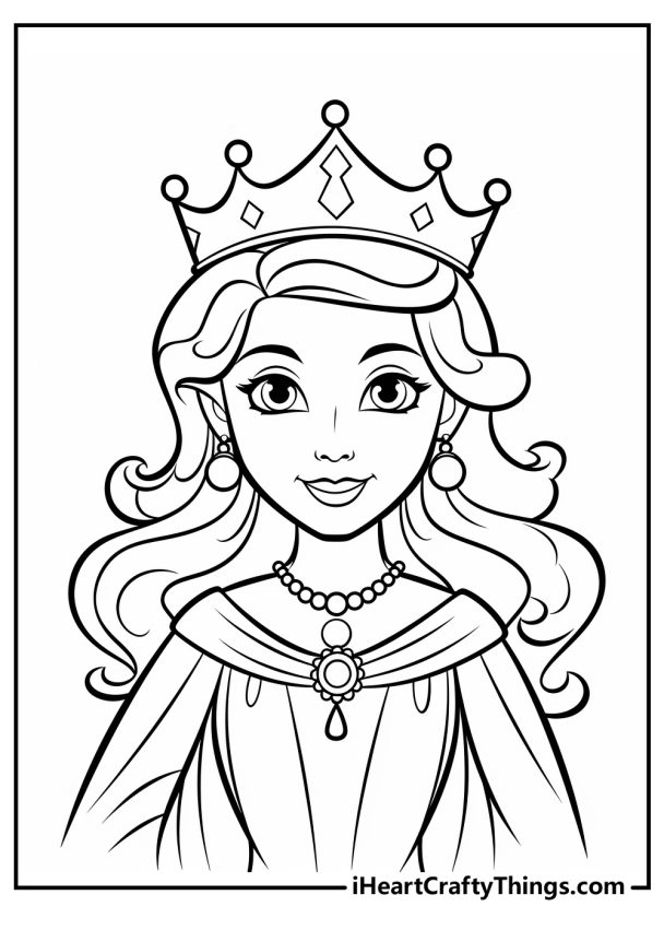 Queen Coloring Pages (100% Free Printables)