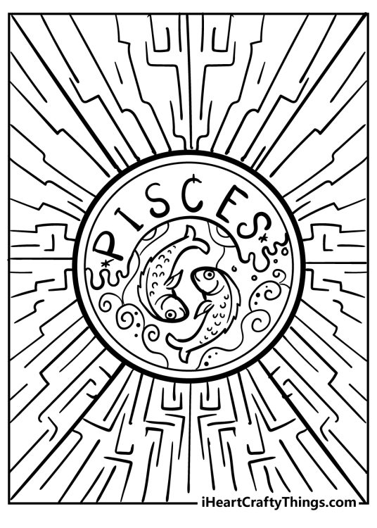 Zodiac Sign Coloring Pages (100% Free Printables)