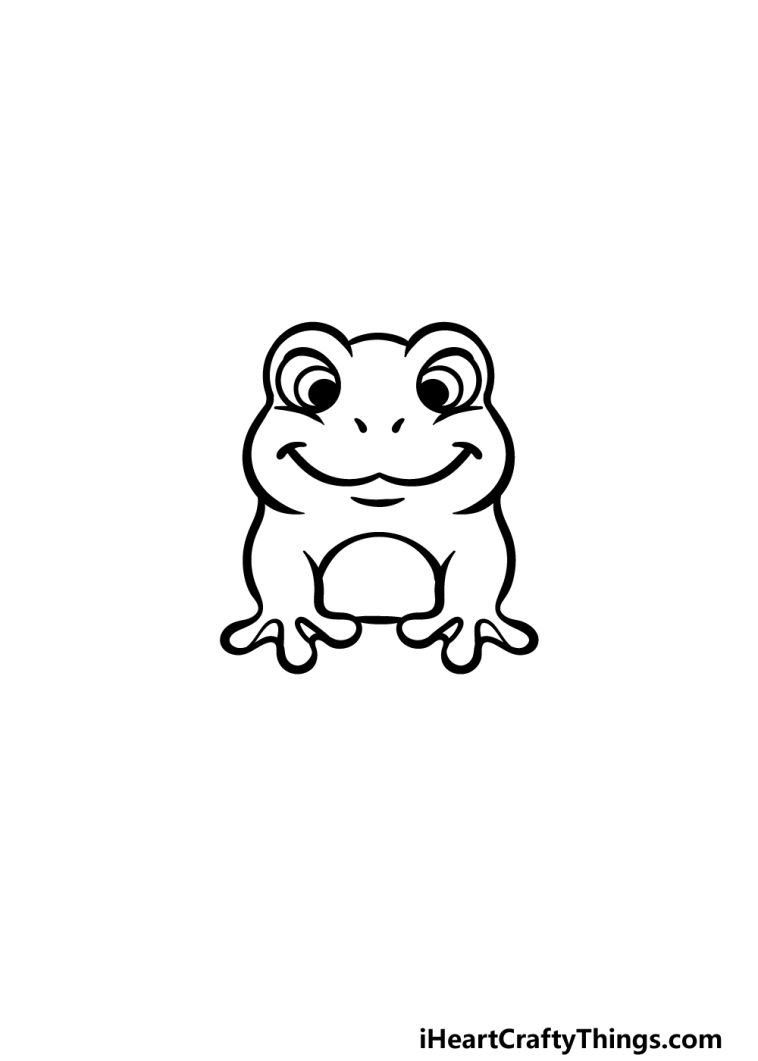 Cartoon Frog Drawing - How To Draw A Cartoon Frog Step By Step