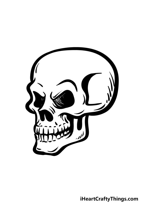 Cartoon Skull Drawing - How To Draw A Cartoon Skull Step By Step