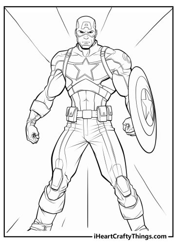 Captain America Coloring Pages (20 Free Printables)