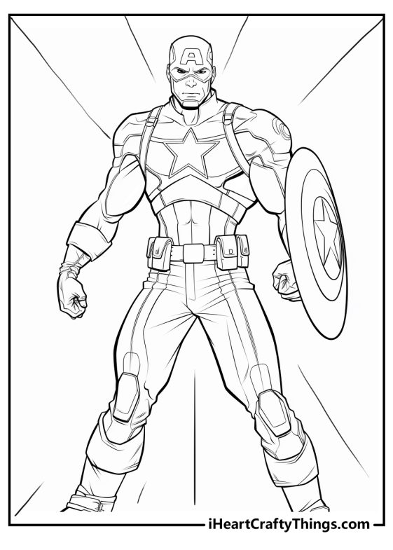 Captain America Coloring Pages (20 Free Printables)
