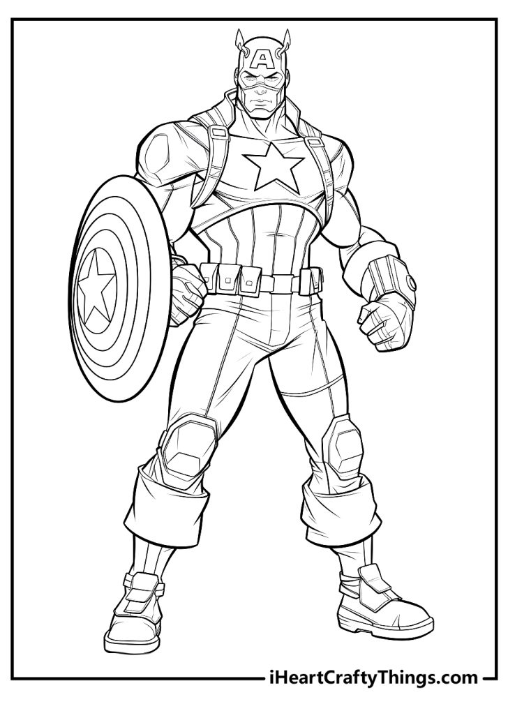Captain America Coloring Pages (20 Free Printables)