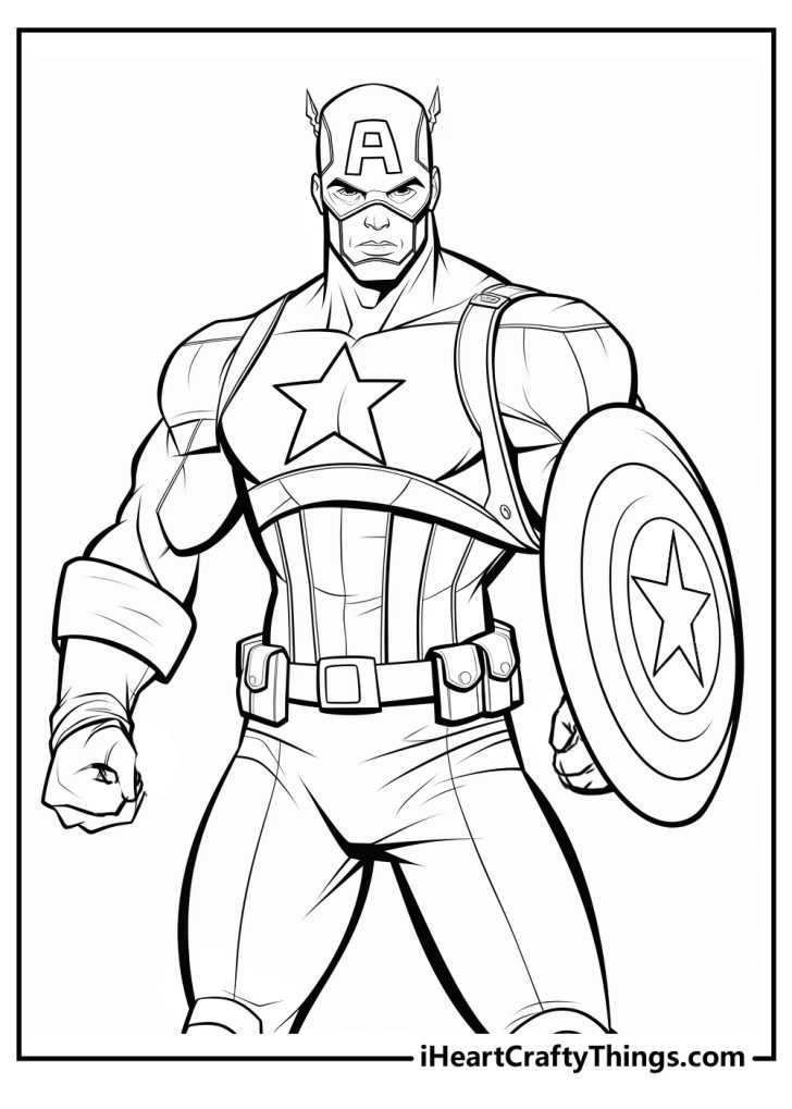 Captain America Coloring Pages (20 Free Printables)